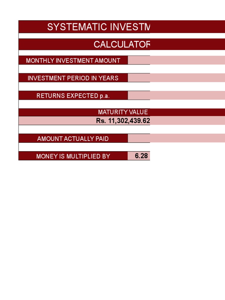 Systematic Investment Plan: Calculator | PDF