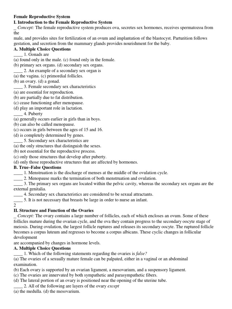 Female Reproductive System | PDF | Menstrual Cycle | Ovary