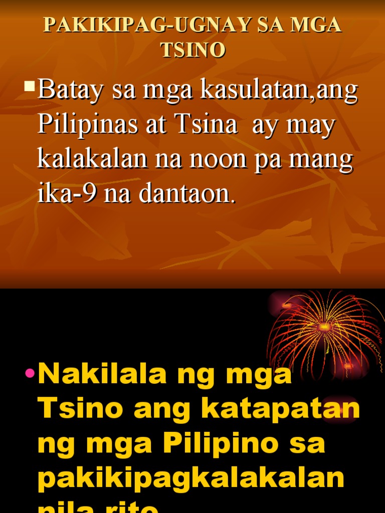 Pakikipag-Ugnay Sa Mga Tsino | PDF