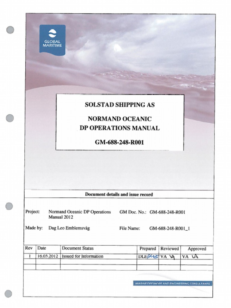 Dp Operations Manual Pdf Pdf Nature