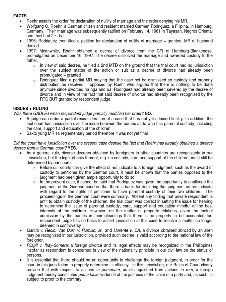 Facts | PDF | Child Custody | Judgment (Law)