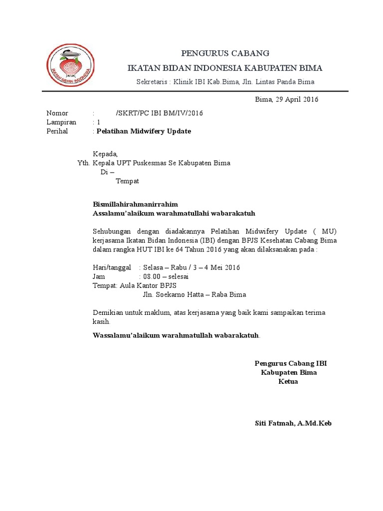 Surat Keluar IBI | PDF