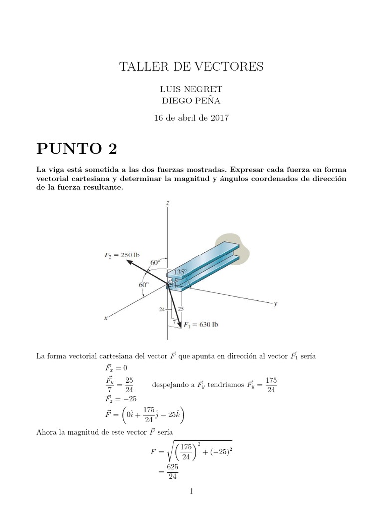 Fisica Ejercicios de Vectores | PDF | Cálculo multivariable | Vector Euclidiano