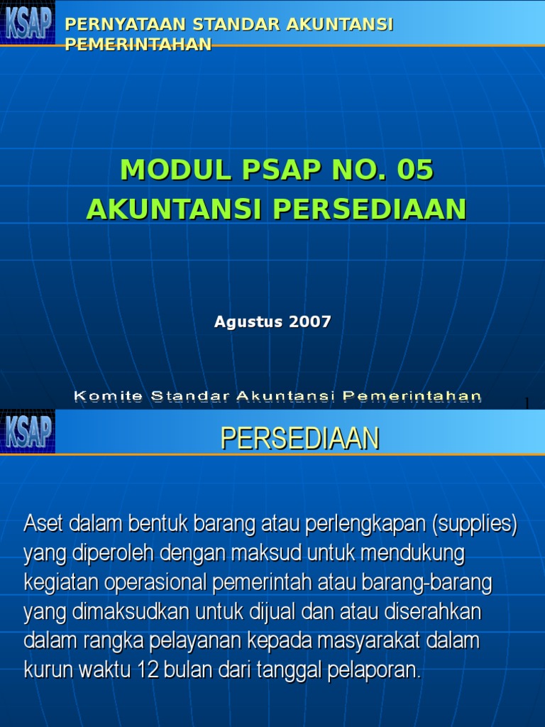 PSAP 05 Persediaan | PDF