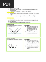 Plane Mirror Reflection Worksheet | PDF