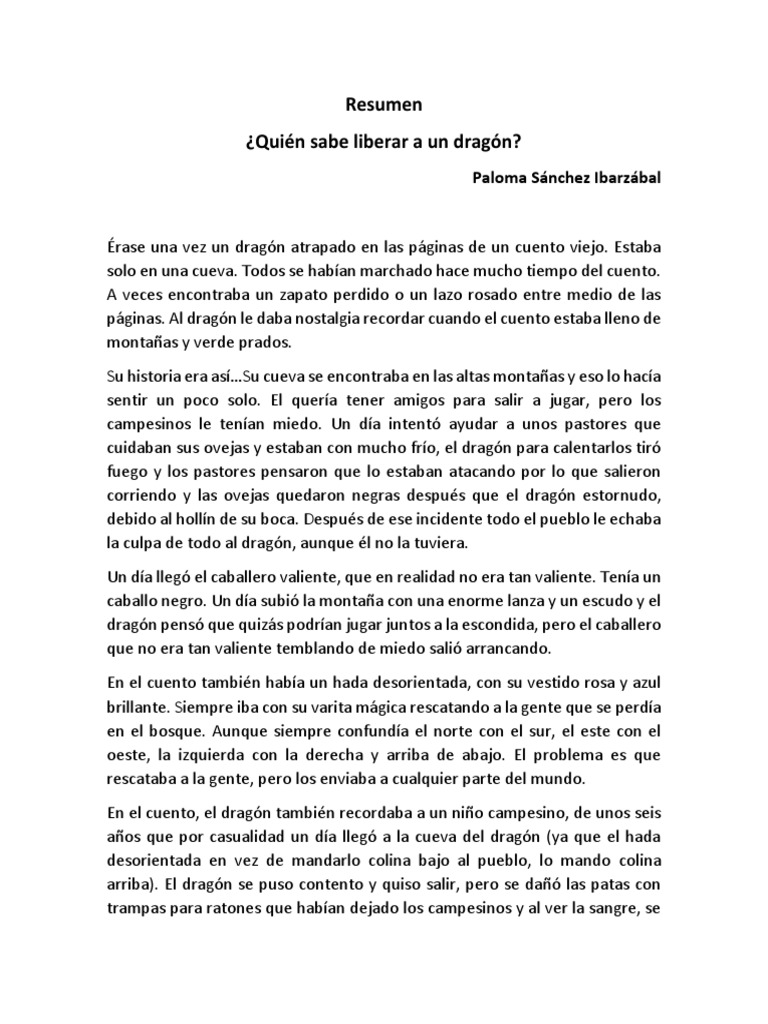 Resumen Libro Del Dragon | PDF | Continuar | Ocio