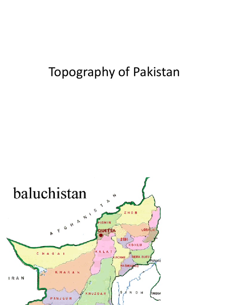 Topography of Pakistan | PDF | Geomorphology | Earth Sciences