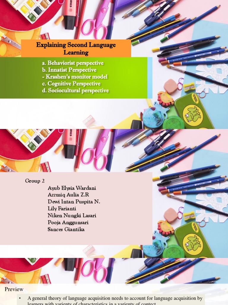 Explaining Second Language Learning | PDF | Language Acquisition ...