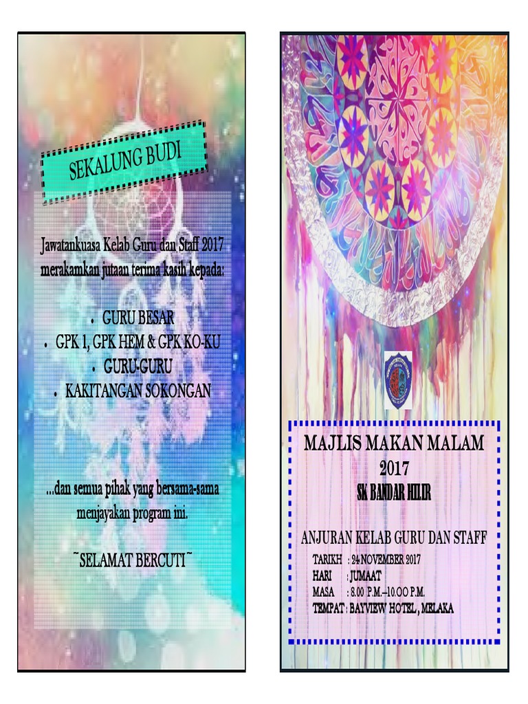 Buku Program Dinner Color | PDF