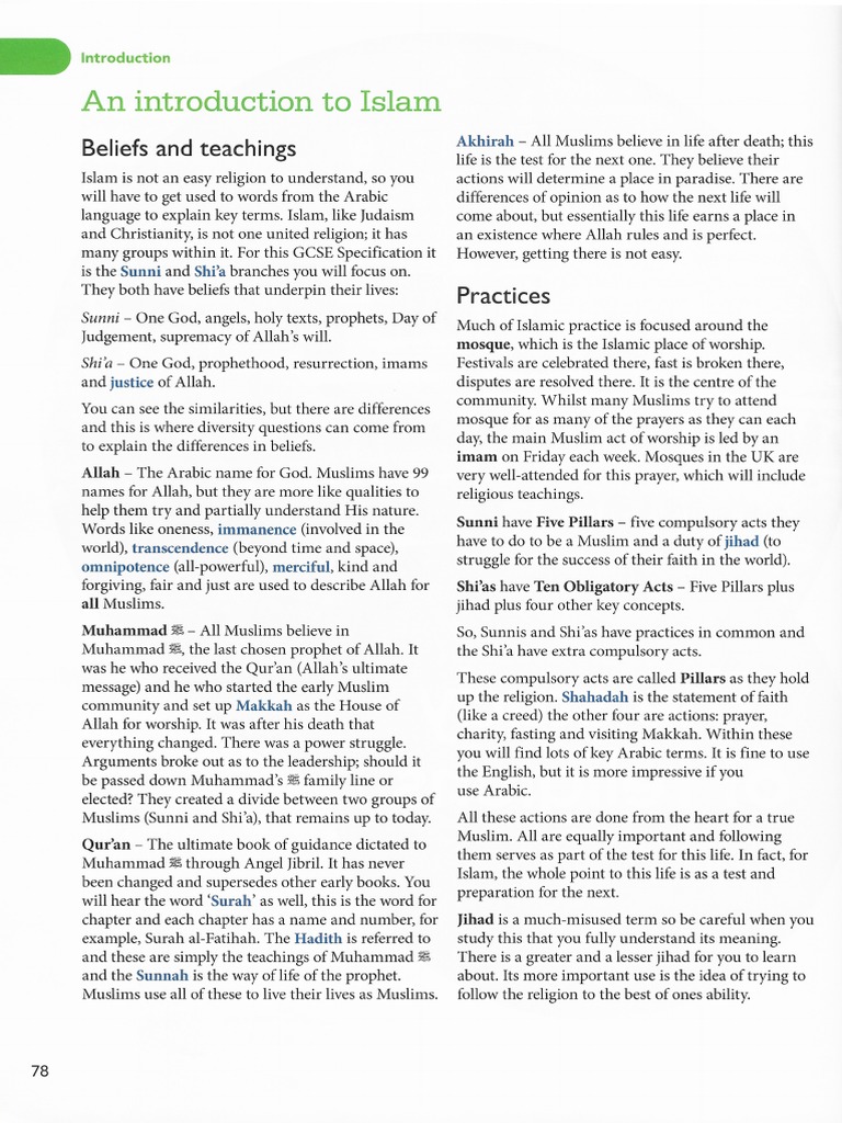 Beliefs and Teachings AQA GCSE Textbook | PDF | Prophets And Messengers ...