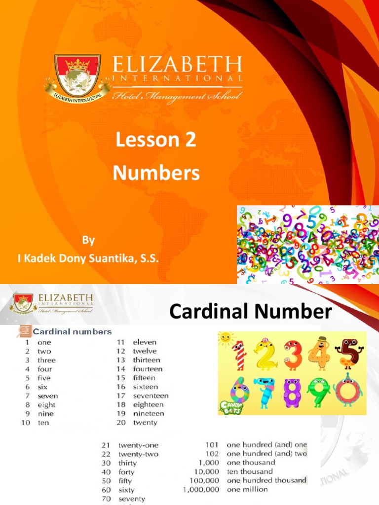 Lesson 2 Numbers By I Kadek Dony Suantika S S PDF