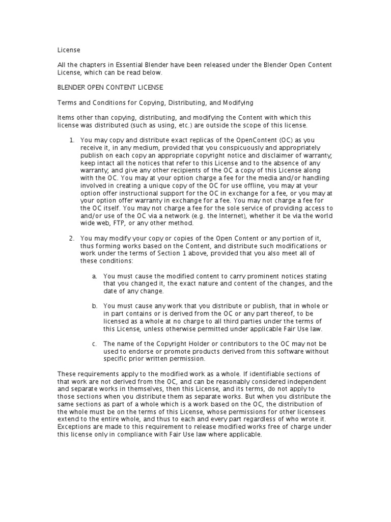 Essential Blender | PDF | Texture Mapping | License