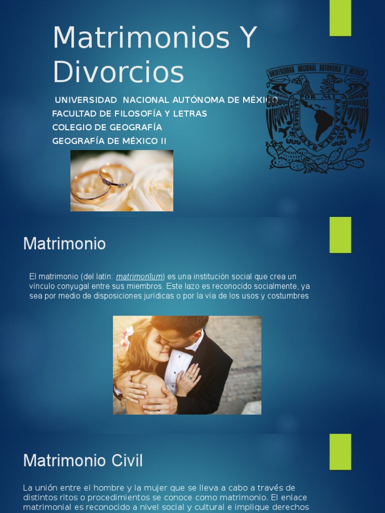 Matrimonios y Divorcios | PDF | Divorcio | Matrimonio