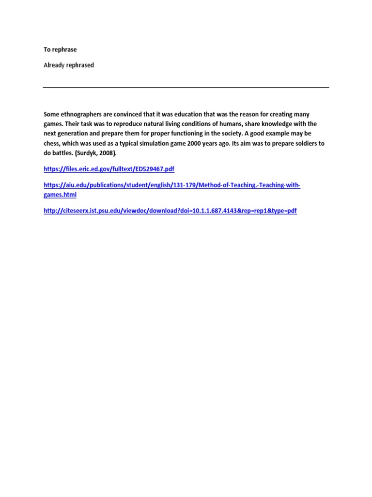 To Rephrase | PDF