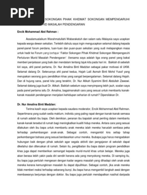 teks forum alam sekitar - Richard Jackson