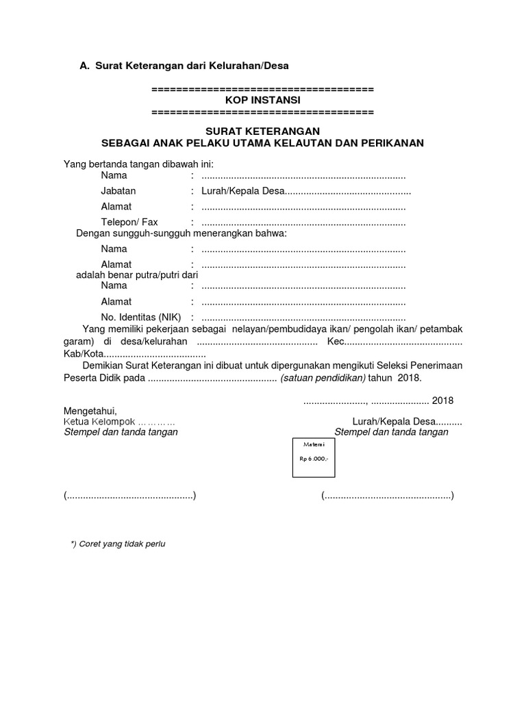 Lampiran IX. Surat Keterangan Dari Desa Dan Instansi | PDF