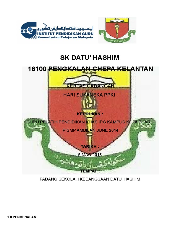Sukaneka PPKI SK Datu' Hashim 2018 | PDF