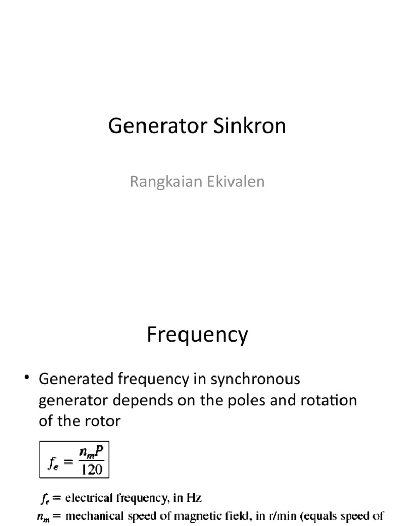 Synchronous Generator Basics | PDF | Electric Generator | Power (Physics)