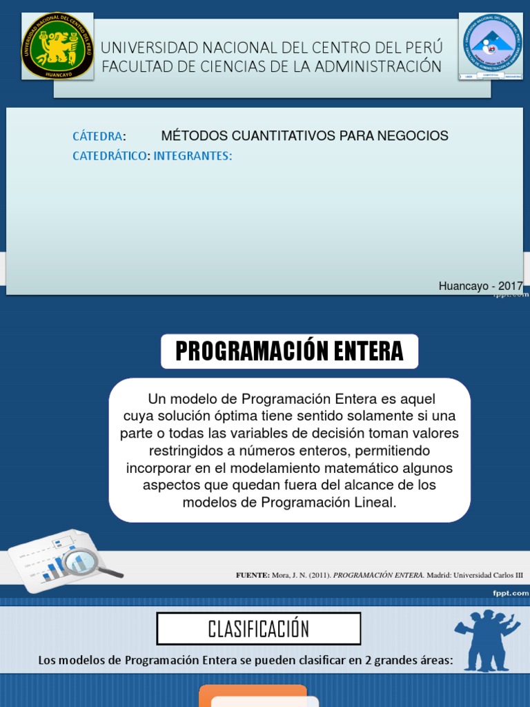 Programación Entera: Modelos y Ejemplos | PDF | Programación lineal ...