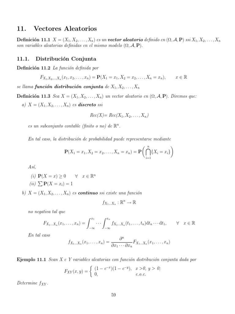 Distribuciones Conjuntas de Variables Aleatorias | PDF | Distribución ...