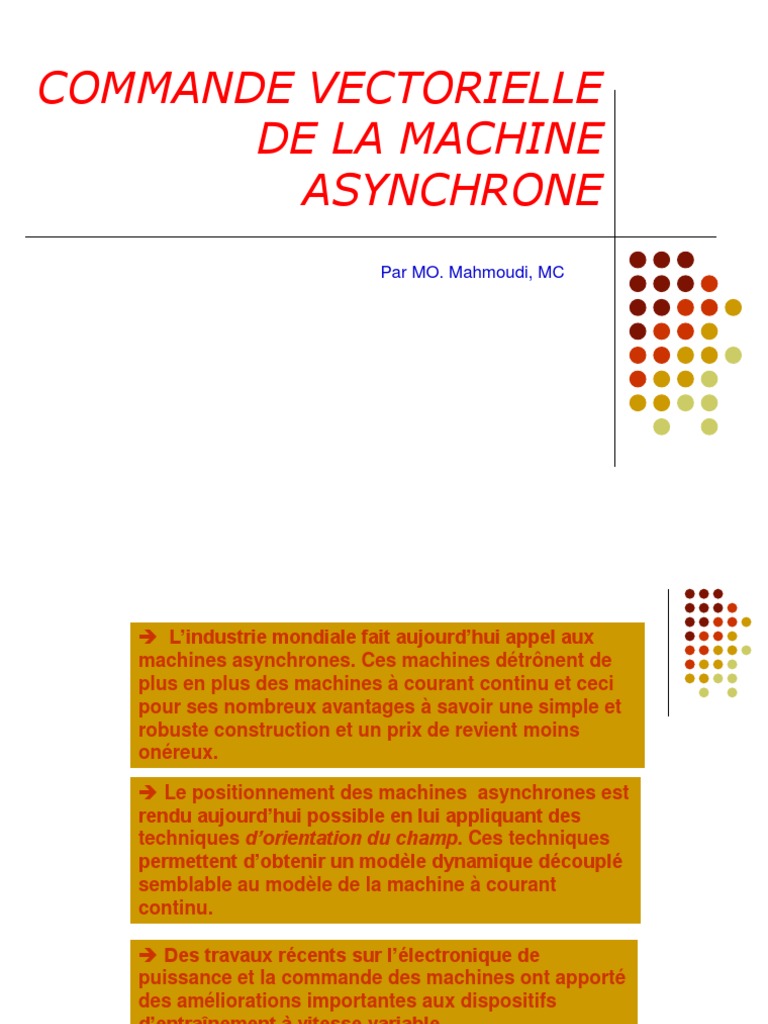 Commande Vectorielle | PDF | Obliger | Électrotechnique
