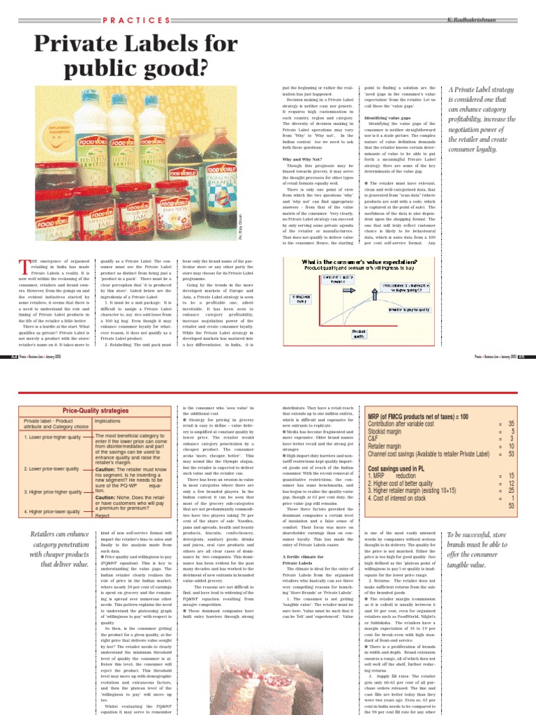 RAVI Private Labels | PDF | Private Label | Retail