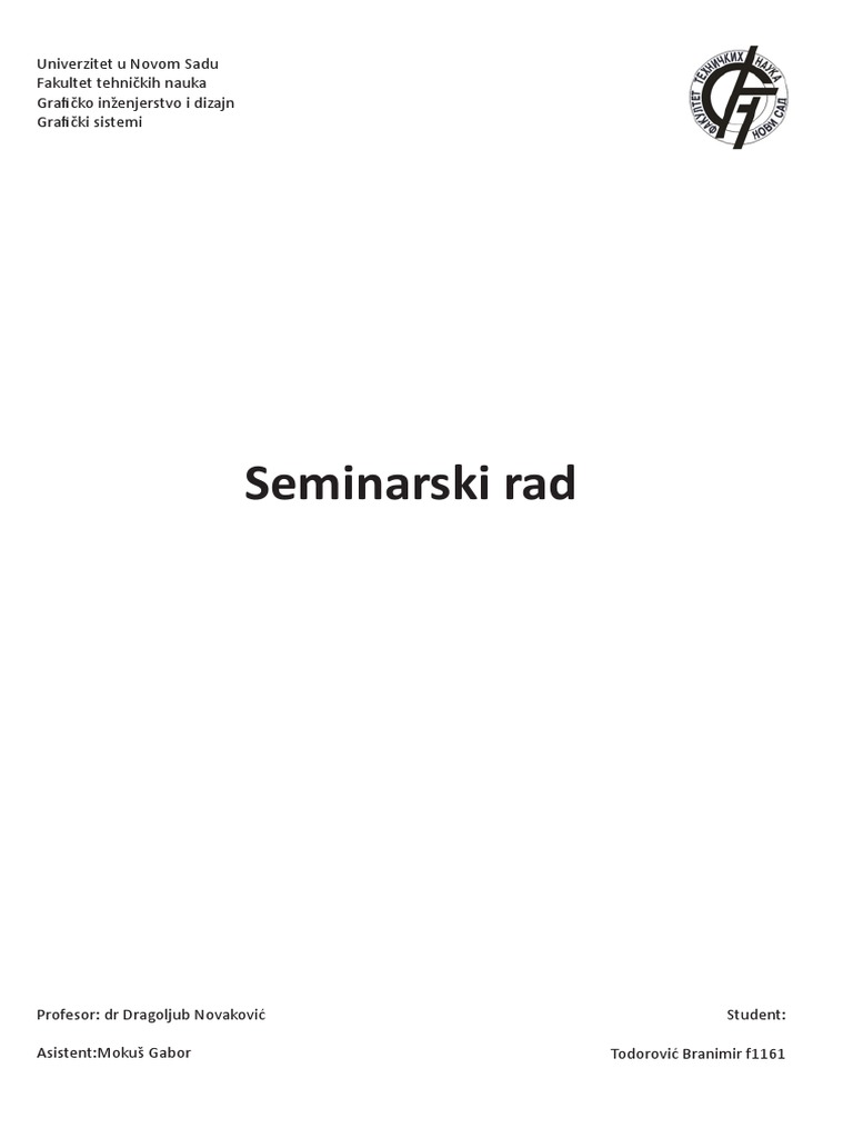 1161 F, Todorovic Branimir Seminarski Sistemi | PDF