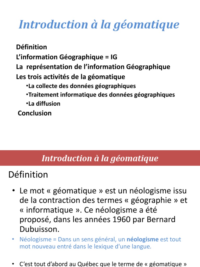Séance 1 Introduction À La Géomatique Et Image Numérique 17 18 | PDF | Image numérique | Analyse ...