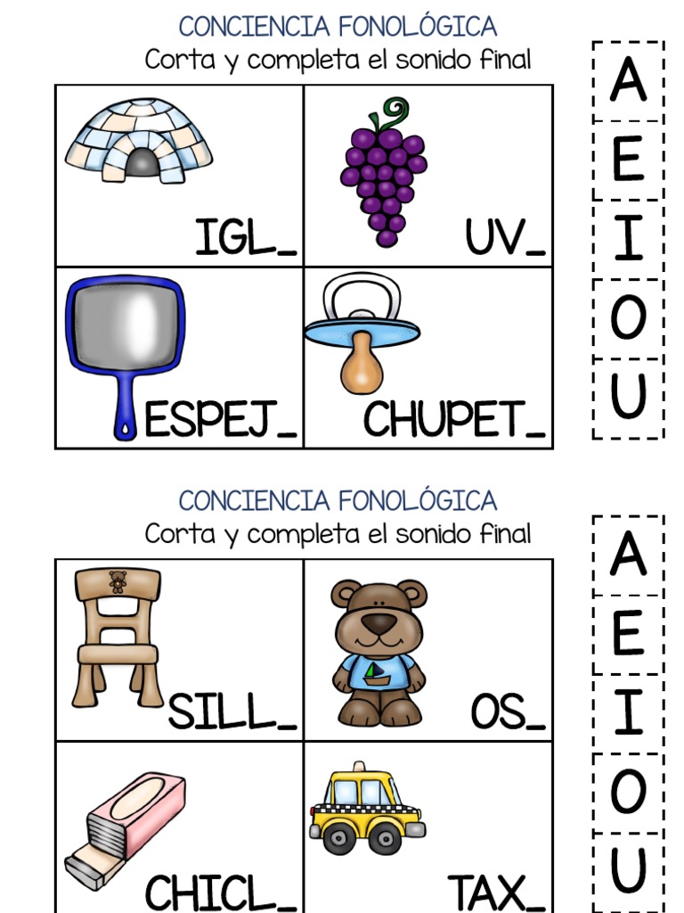 Actividades de Conciencia Fonológica | PDF