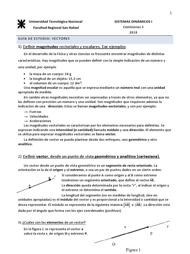 Cuestionario Vectores-1 | PDF | Vector Euclidiano | Espacio vectorial