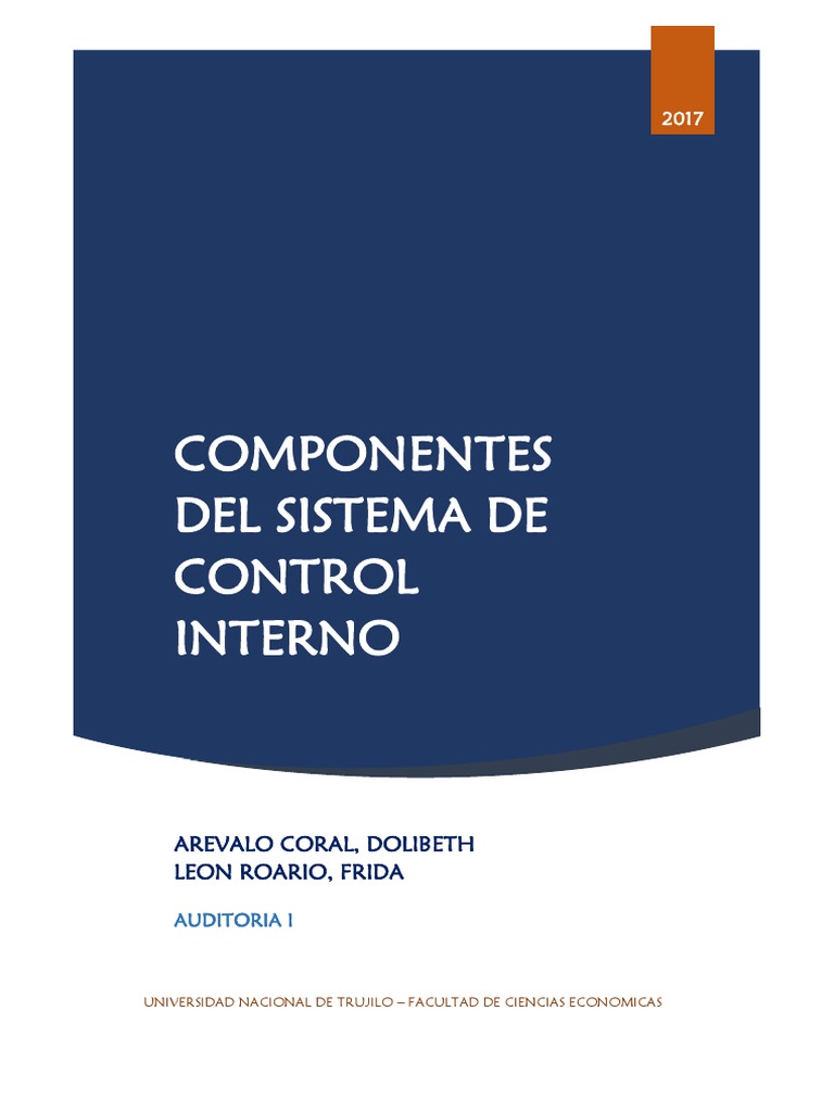 Componentes Del Control Interno | Descargar gratis PDF | Información ...
