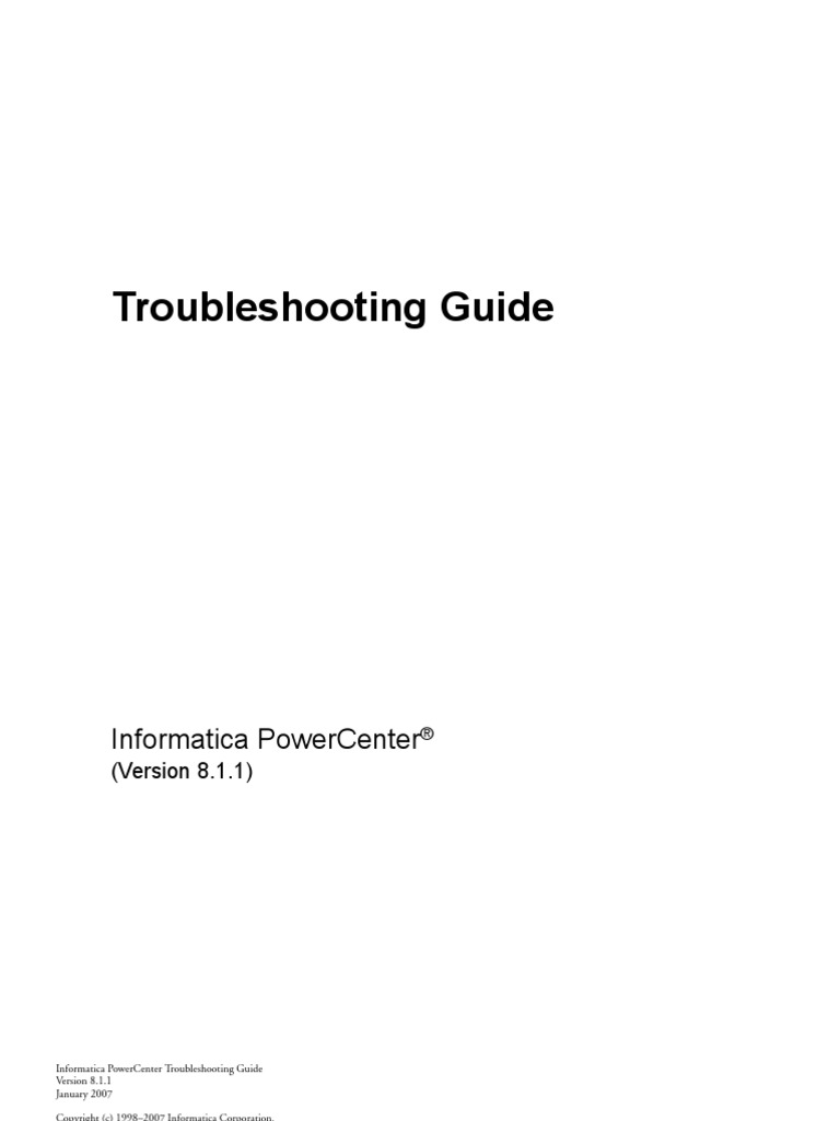 PC 811 TroubleshootingGuide | PDF | Directory (Computing) | Data Warehouse