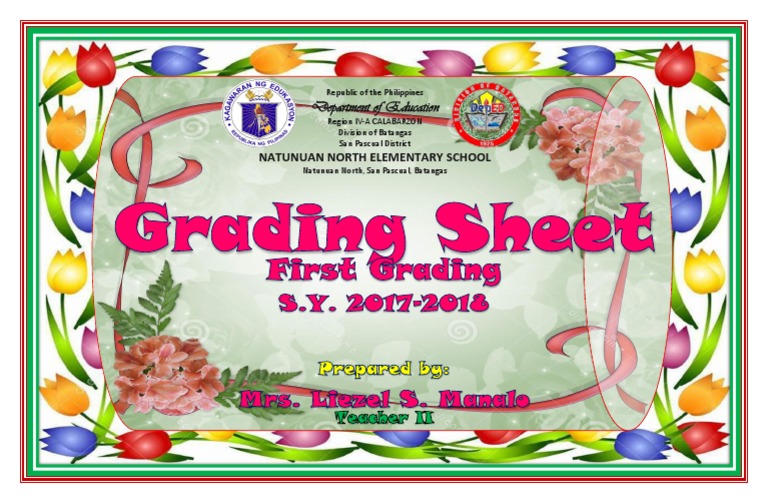 Grading Sheet Cover | PDF | Philippines | Further Education