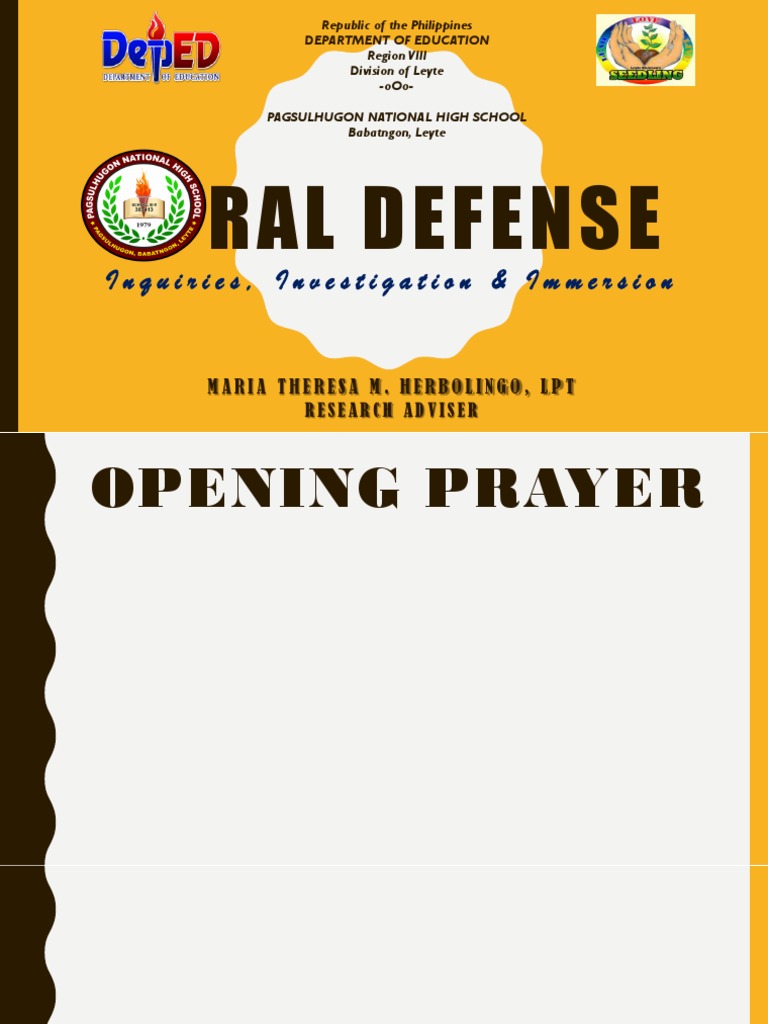 Pre-Oral Defense Slide Design | PDF