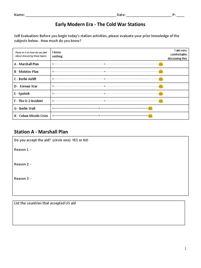 Cold War Stations Student Handout - World History | PDF | Cuban Missile ...