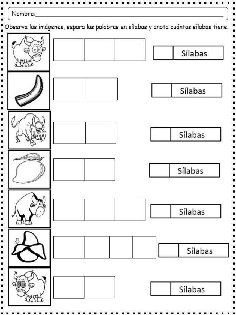 Actividades de Rimas y Sílabas | PDF