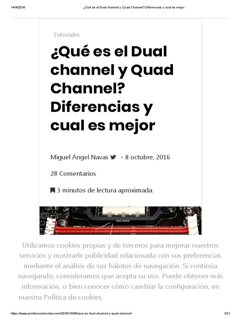 ¿Qué Es El Dual Channel y Quad Channel - Diferencias y Cual Es Mejor ...