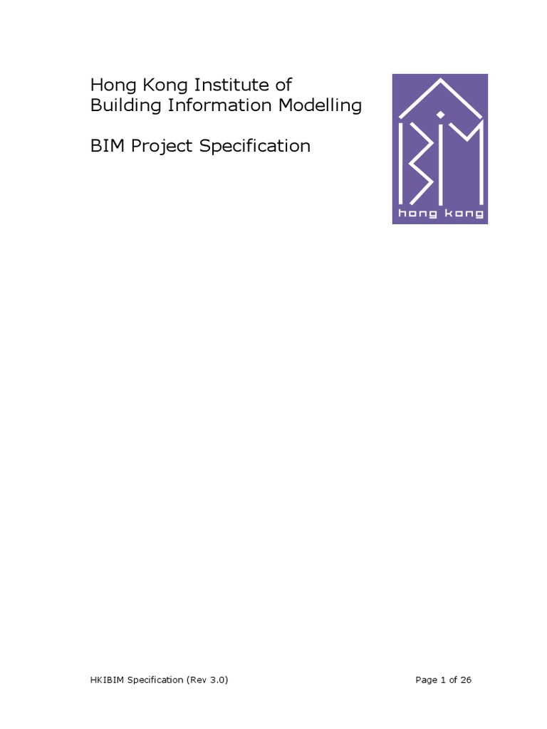 HKIBIM BIM Project Specification 3.0 | PDF | Building Information ...