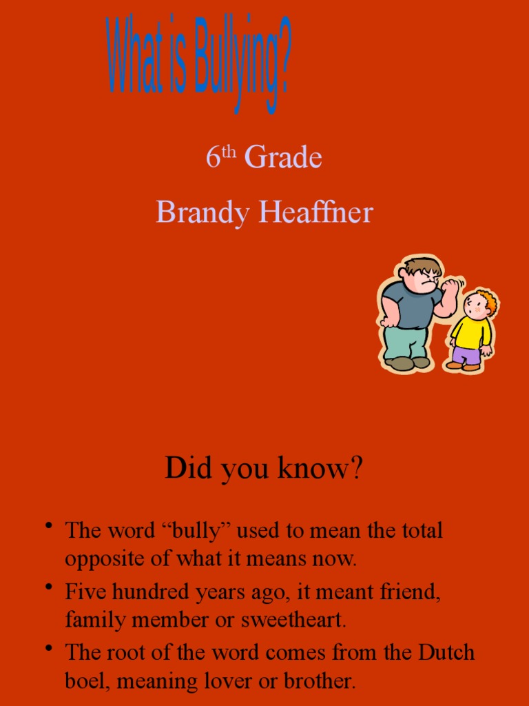 Understanding Bullying in 6th Grade | PDF | Bullying