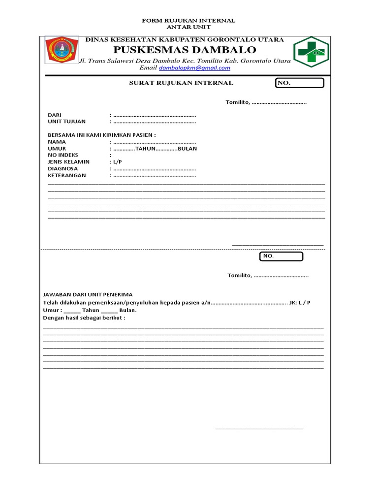 Form Rujukan Internal | PDF | Bisnis | Pengelolaan Keuangan & Uang