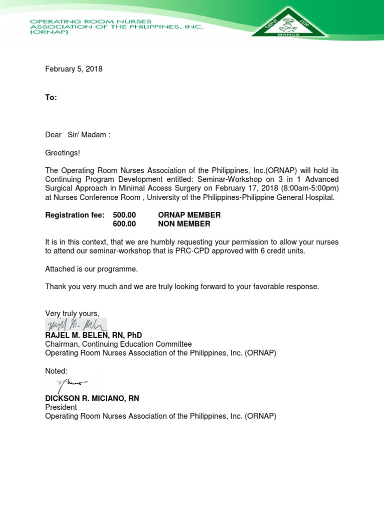 ORNAP Request Letter 020918 | PDF | Labor | Nursing