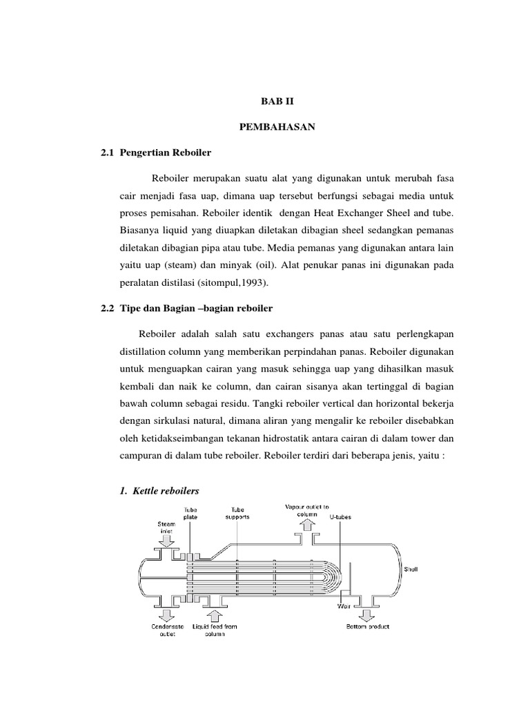 Prinsip dan Tipe Reboiler dalam Distilasi | PDF