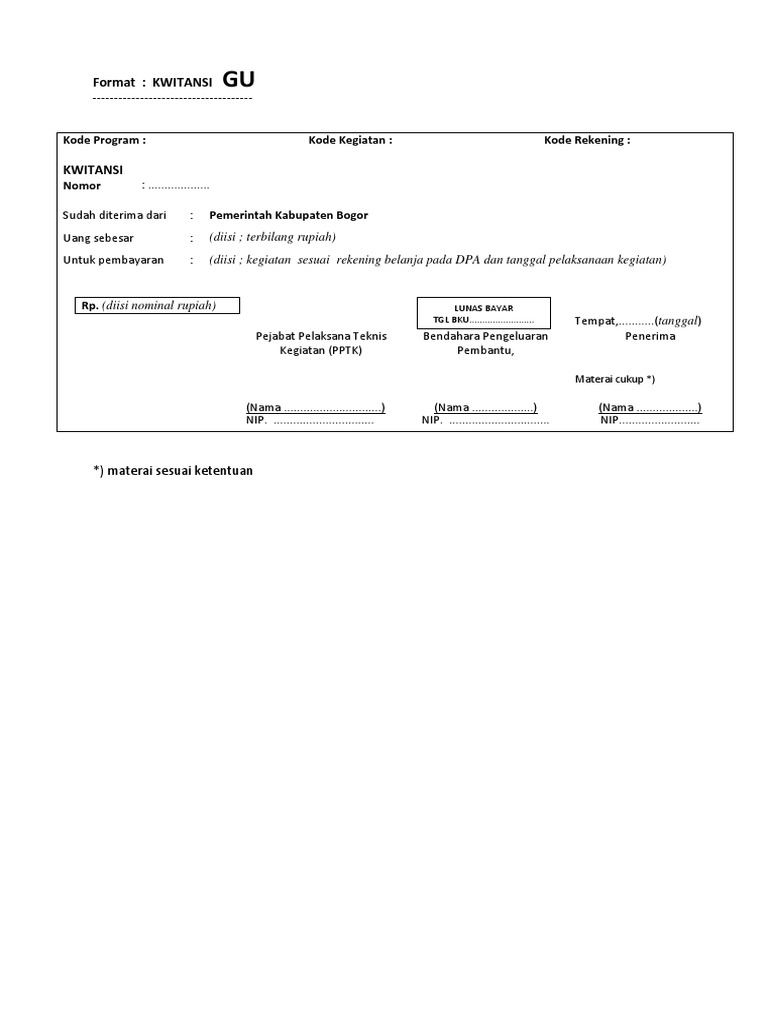 KWITANSI | PDF