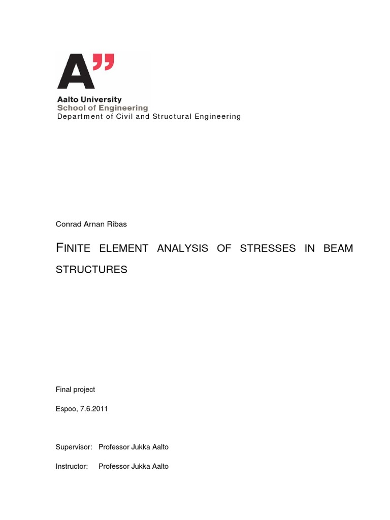 FinalProject PDF | PDF | Bending | Stress (Mechanics)