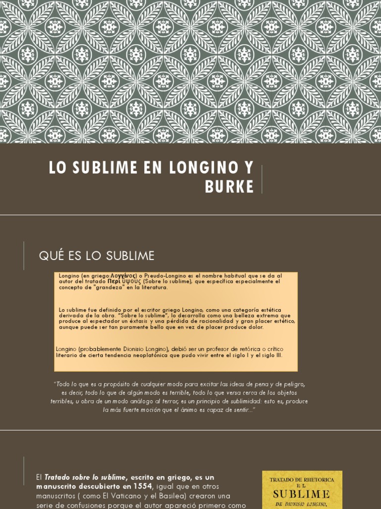 El Sublime: Longino y Burke | PDF | Science | Ciencia filosófica