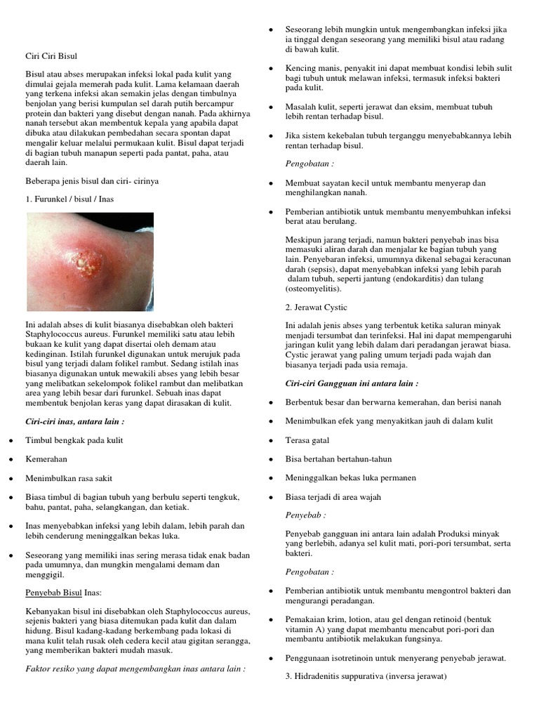 Ciri Ciri Bisul | PDF