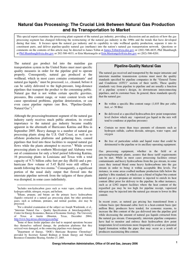 The Vital Link: How Natural Gas Processing Plants Prepare Unprocessed ...