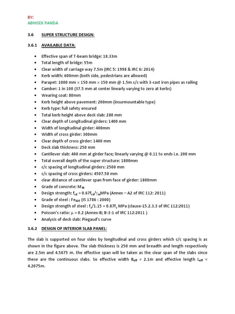 Analysis and Design of T-Beam Bridge Sup | PDF | Bending | Chemical ...