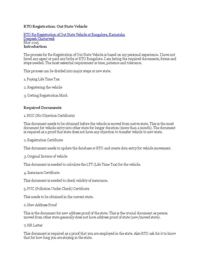 RTO Work For Karnataka | PDF | Mail | Receipt