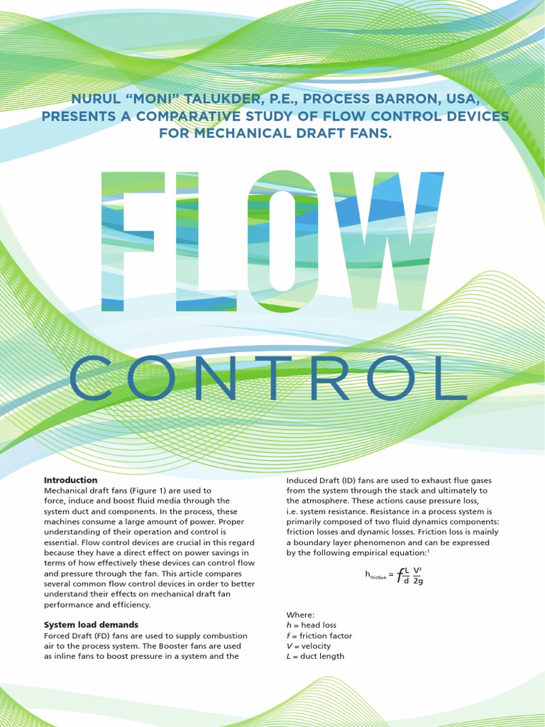Fans Flow Control | PDF | Fluid Dynamics | Boiler